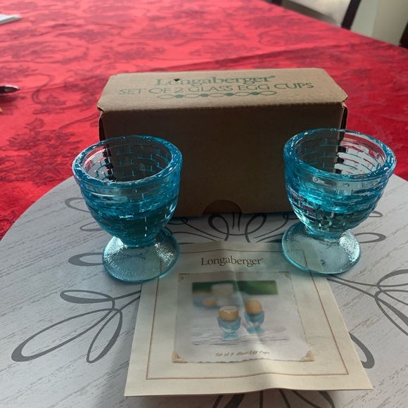 Longaberger | Other | Longaberger Pressed Glass Egg Cups | Poshmark